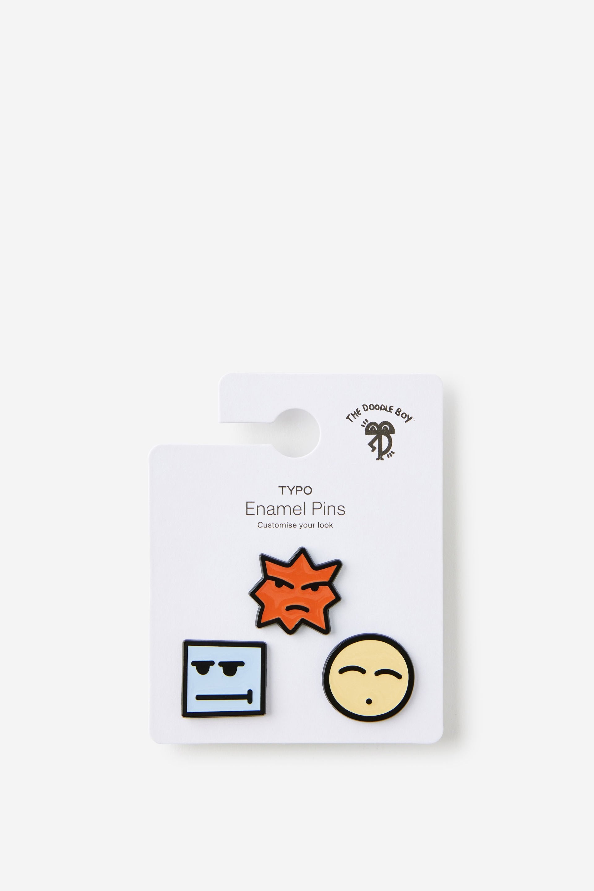 Doodle Boy Enamel Pins - 3 Pack – Cotton On