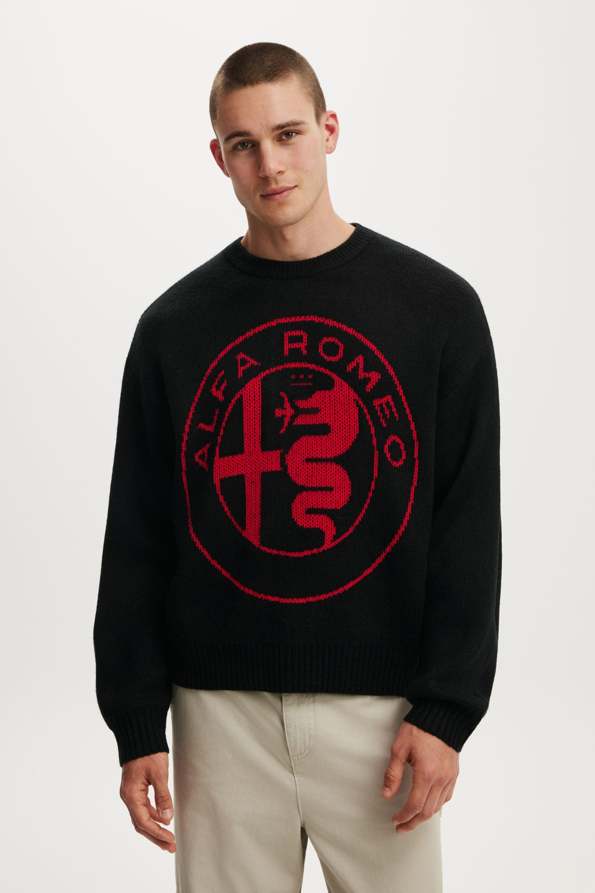 Alfa Romeo Box Fit Crew Knit – Cotton On